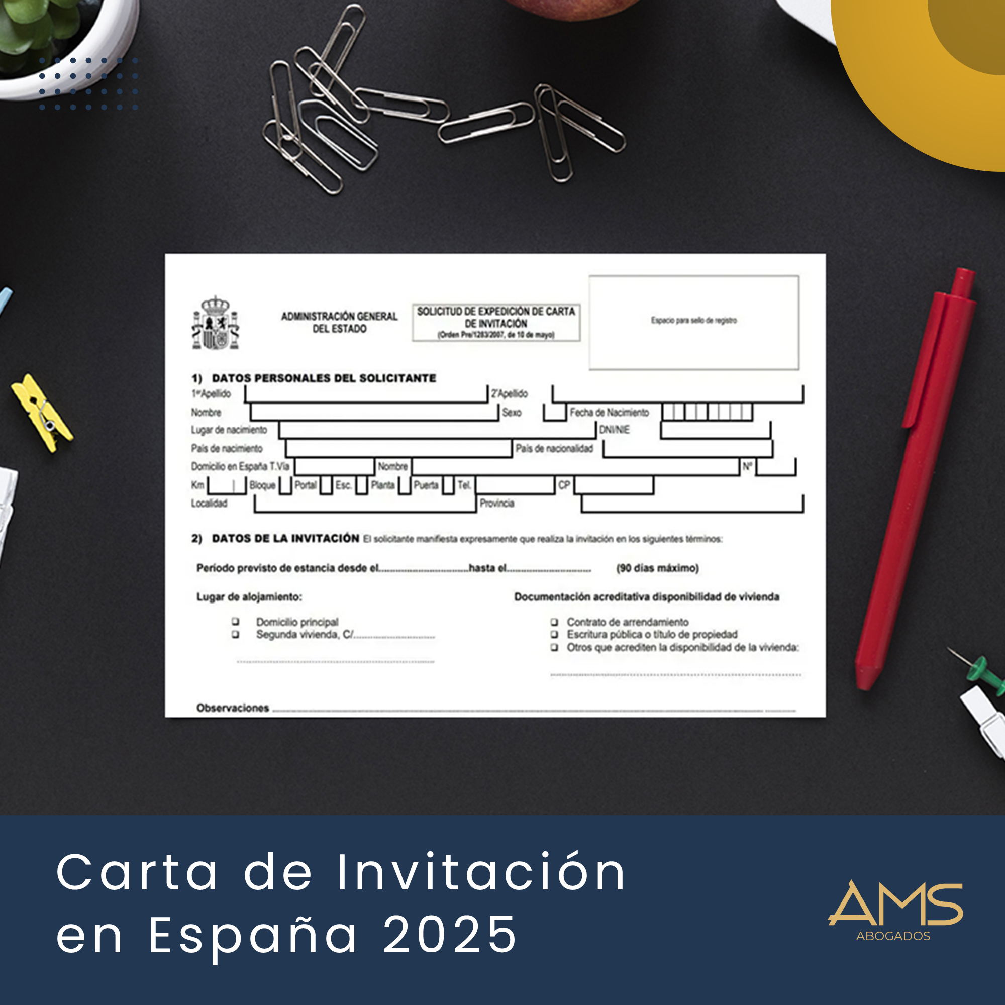 Carta de Invitación en España 2025 - AMS Abogados